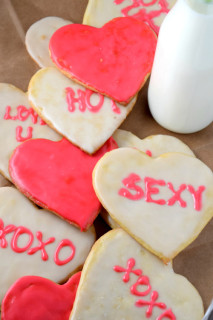 Conversation Heart Shaped Sugar Cookies | Naive Cook Cooks