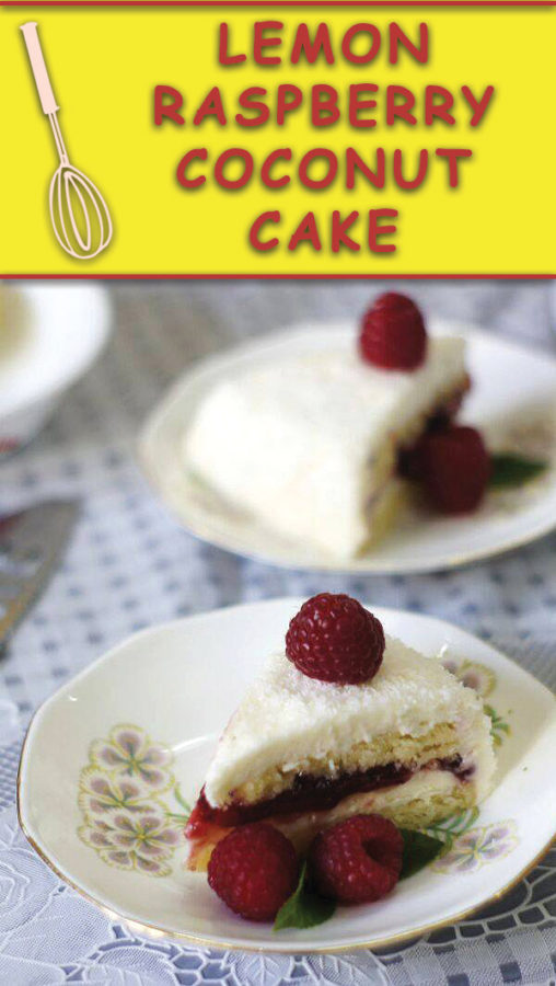 Lemon Raspberry Coconut Cake | Naive Cook Cooks